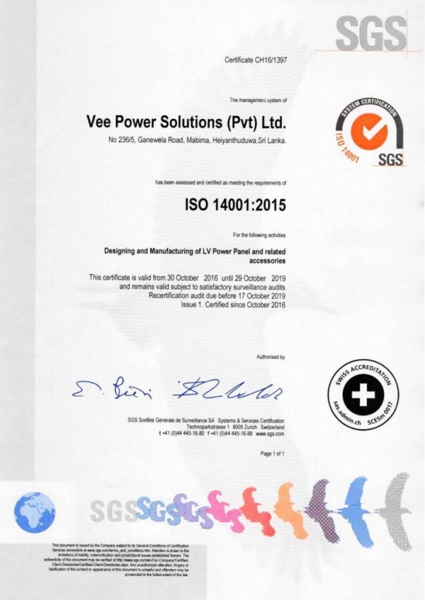 Certificates & Awards – VEE Power Solutions